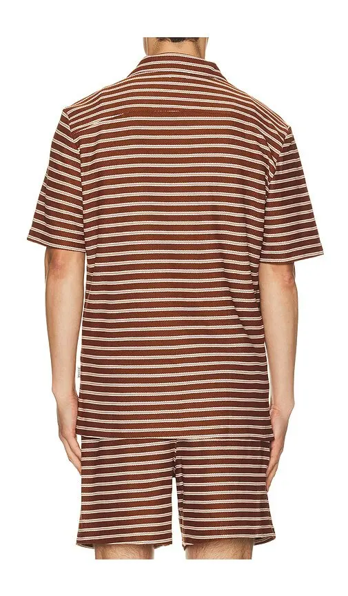 BOUND Stripe Jacquard Shirt In Orange