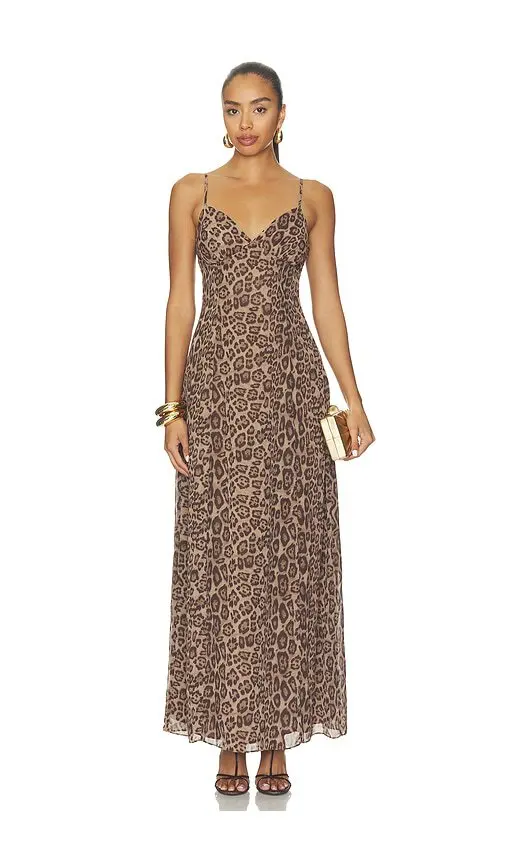 Superdown Marleigh Maxi Dress In Brown