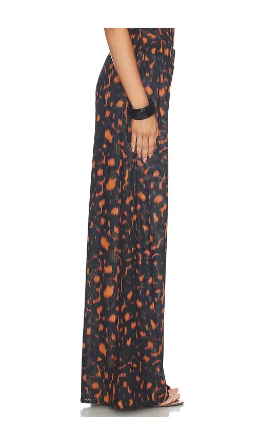 Eywasouls Malibu Sebe Pant With An Animal Print And Elasticated Waistband - Brown