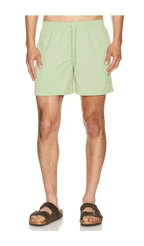 BATHER Solid Moss Swim Trunks