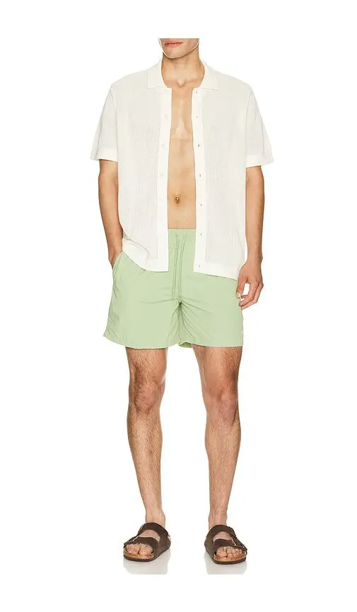 BATHER Solid Moss Swim Trunks
