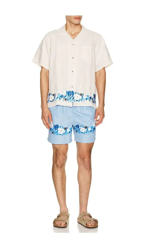BATHER Regatta Lawn Printed Swim Trunks