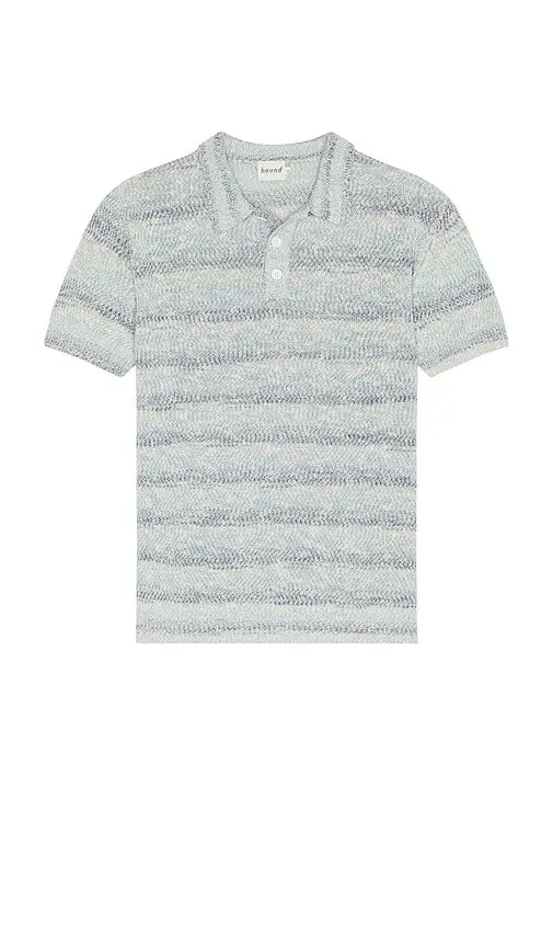 BOUND Marine Textured Knit Polo In . Also