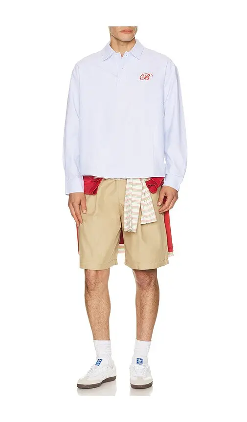 BOUND Wide Pleated Cotton Short