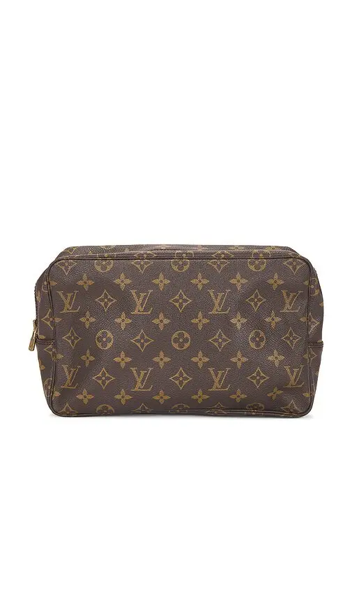 FWRD RENEW Louis Vuitton Monogram Trousse Toilette 28 Pouch - Brown