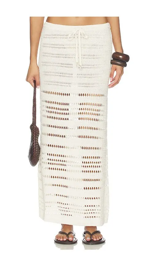 L*Space Tula Skirt In Crochet Knit - Cream