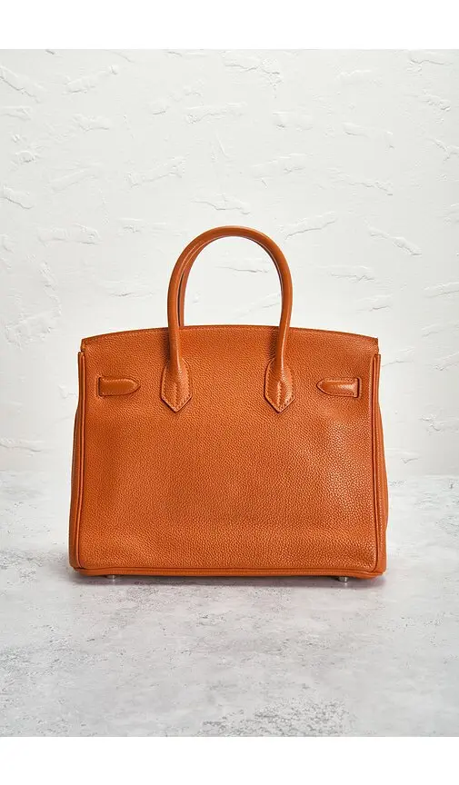 FWRD RENEW Hermes Taurillon Clemence Birkin 30 Handbag - Orange