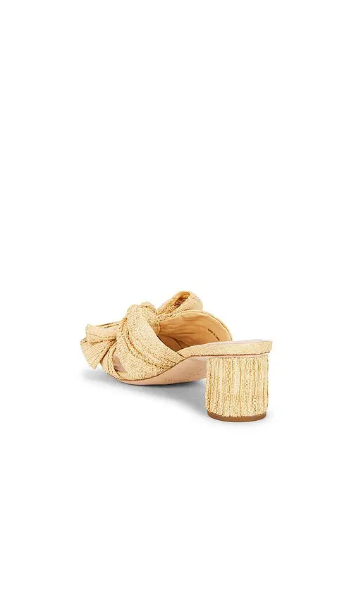 LOEFFLER RANDALL Emilia Pleated Knot Mule - Beige