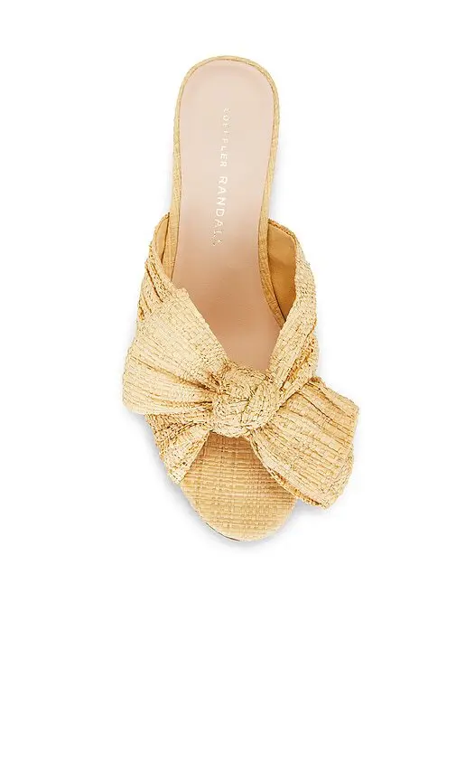 LOEFFLER RANDALL Emilia Pleated Knot Mule - Beige