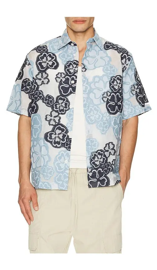 Nn07 Freddy Short Sleeve Shirt 50075 In . Also - Blue