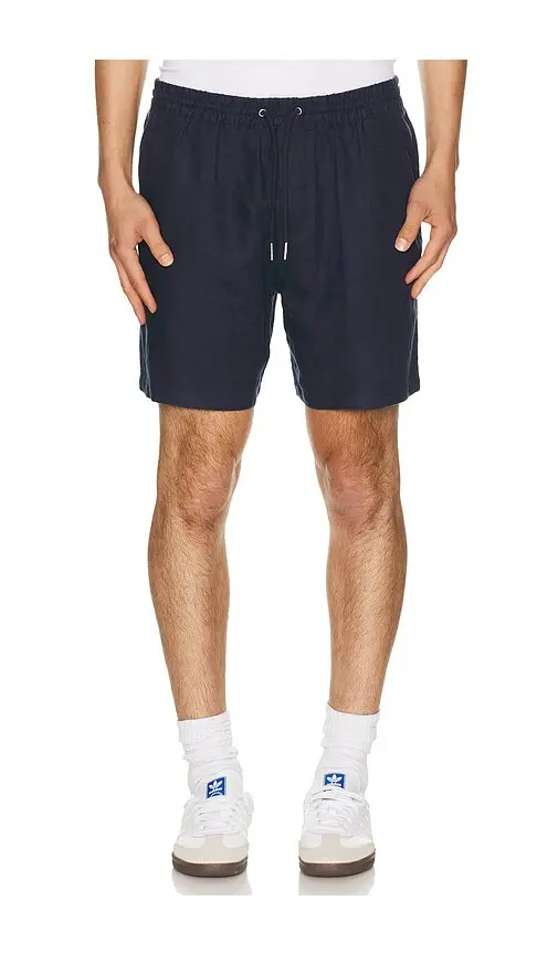 Nn07 Gregor Linen Shorts - Blue