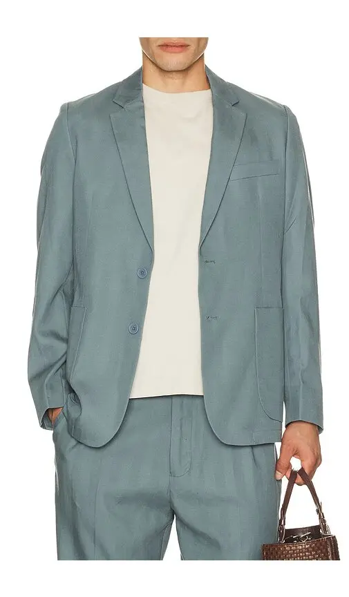 PERCIVAL Lyocell Regular Blazer In . Also - Blue