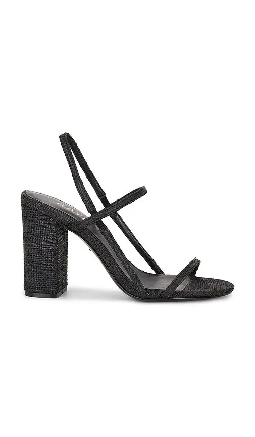 Raye Amit Raffia Slingback Block Heel Sandal - Black