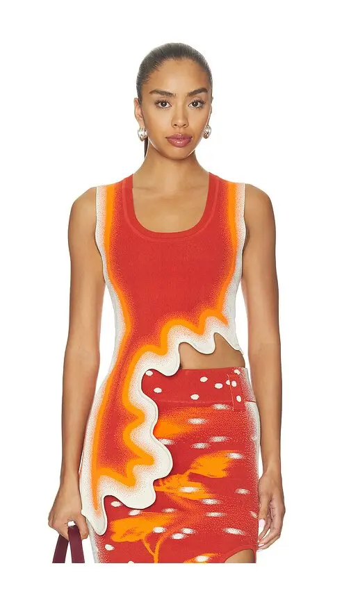 Ph5 Kerry Wavy Tank Top - Orange