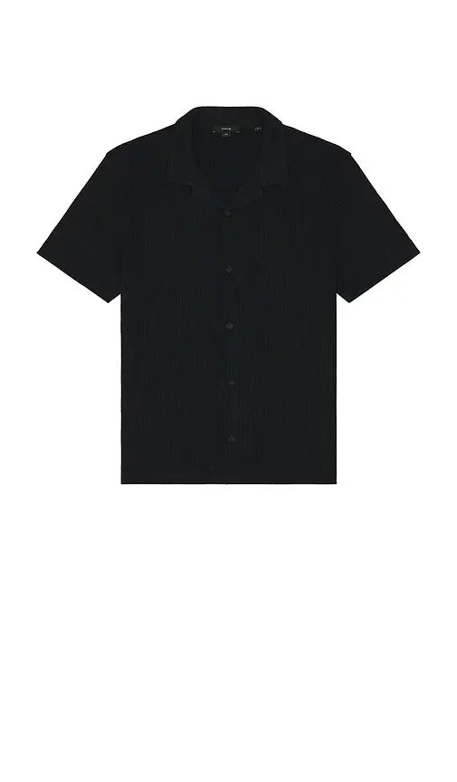 Vince Macro Waffle Short Sleeve Shirt Button Down Cabana In . Also - Navy