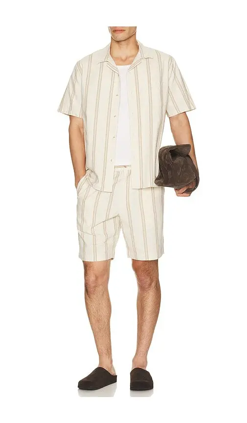 Vince Stripe Linen Blend Shorts