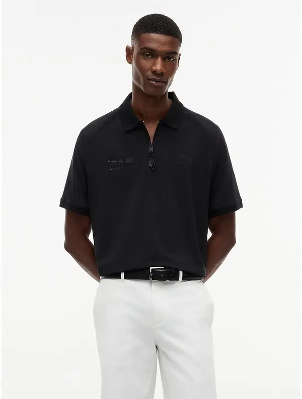 Tommy Hilfiger Tommy X Us Sailgp Team Tonal Tech Polo - Black