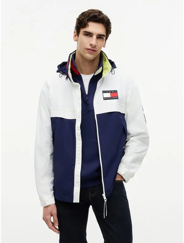 Tommy Hilfiger X U.s. Sailgp Team Convertible Jacket - Ecru/navy