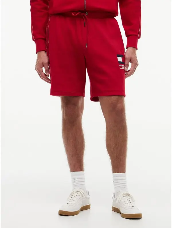 Tommy Hilfiger Retro Soccer Track Shorts - Medium Red