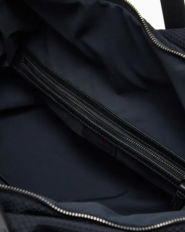 Giorgio Armani Holdall Weekender In Mesh And Leather