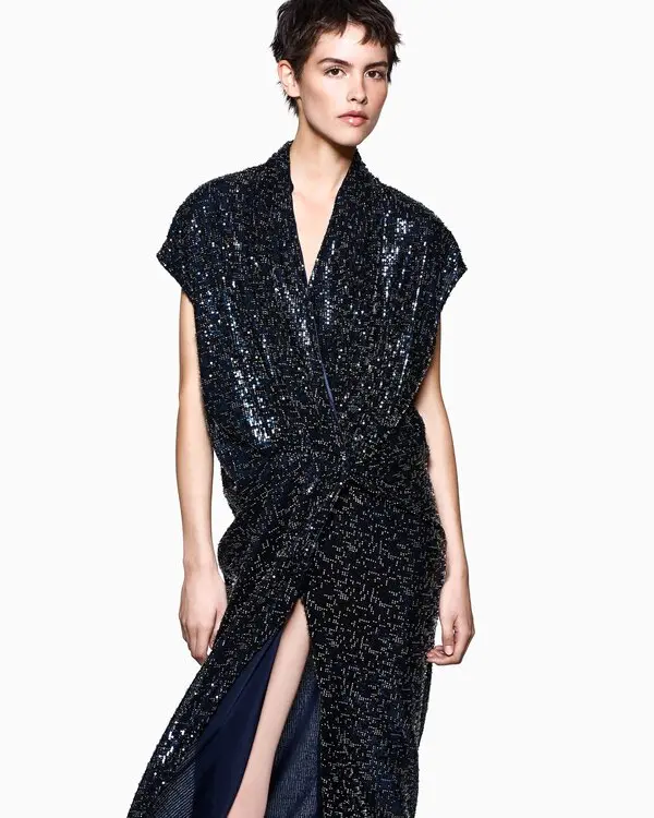 Giorgio Armani Embroidered Sequin Gown
