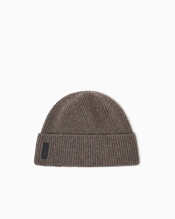 Giorgio Armani Ribbed Cashmere Beanie With Cuff