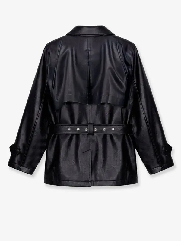 THE FRANKIE SHOP Faux Leather Trench Coat