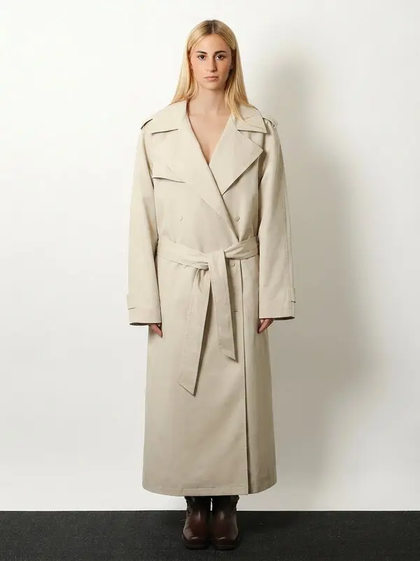 THE FRANKIE SHOP Riva Cotton Blend Trench Coat