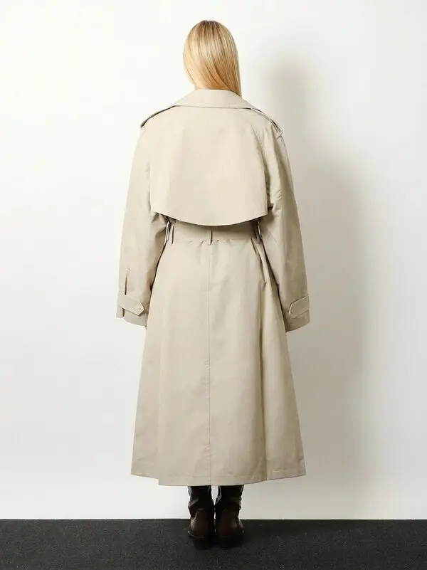THE FRANKIE SHOP Riva Cotton Blend Trench Coat
