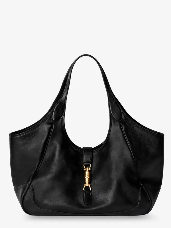 Gucci Mercato Leather Shoulder Bag - Black