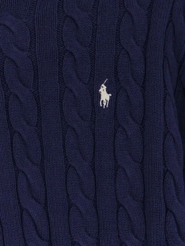 Polo Ralph Lauren Cable Knit Crew Neck Sweater - Blue