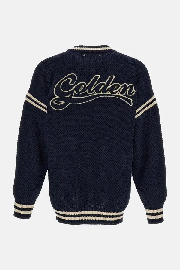 GOLDEN GOOSE Reynard Crew-neck Sweater - Blu