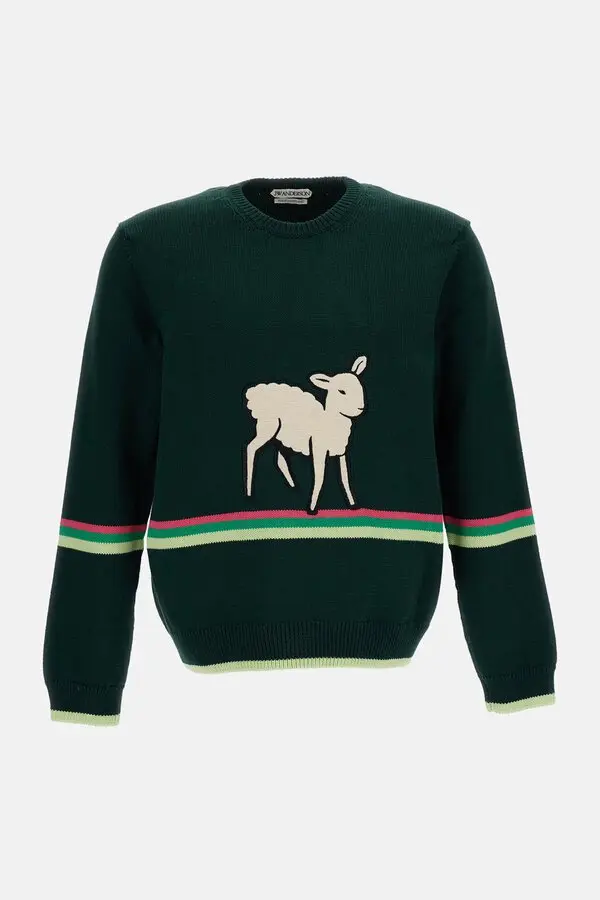 JW Anderson Knit Cotton Sweater - Verde