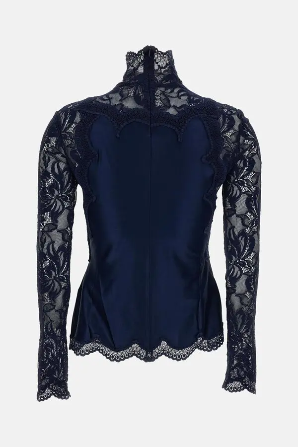 Rabanne Long-sleeve Lace Top