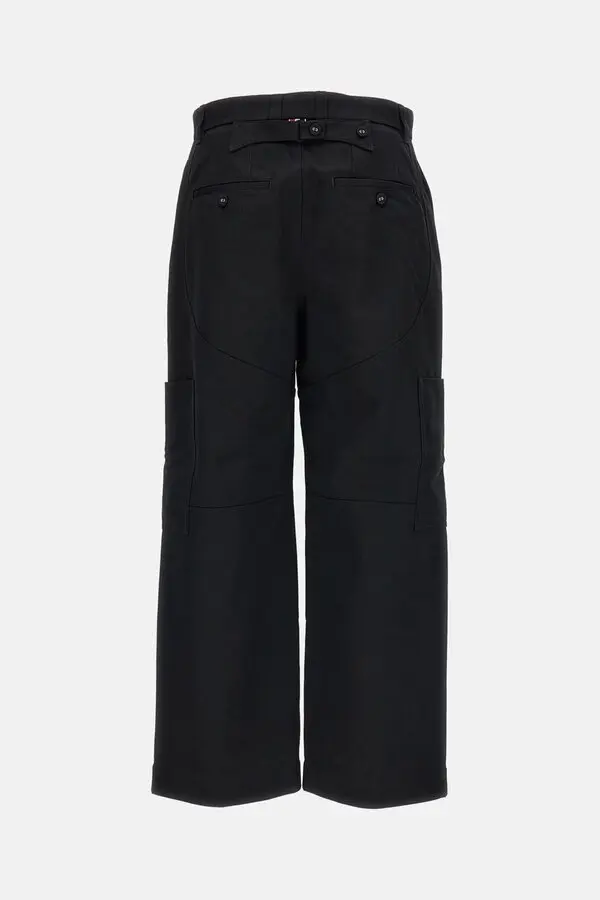 Thom Browne Wide-leg Cotton Twill Trousers