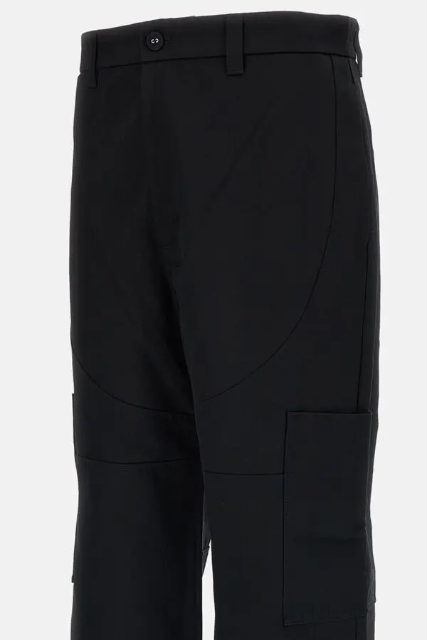 Thom Browne Wide-leg Cotton Twill Trousers