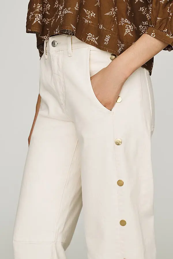 LE JEAN Frankie Studded High Rise Barrel Jeans
