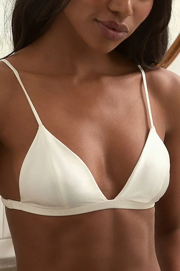 FLEUR DU MAL Luxe Triangle Bra - Ivory