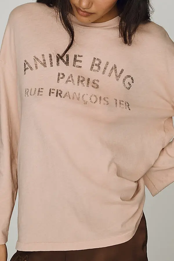 ANINE BING Long Sleeve Melrose T-shirt