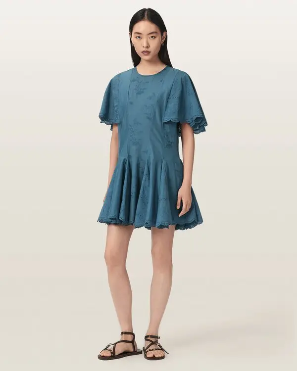ALLSAINTS Corla Slim Fit Mini Dress - Blue