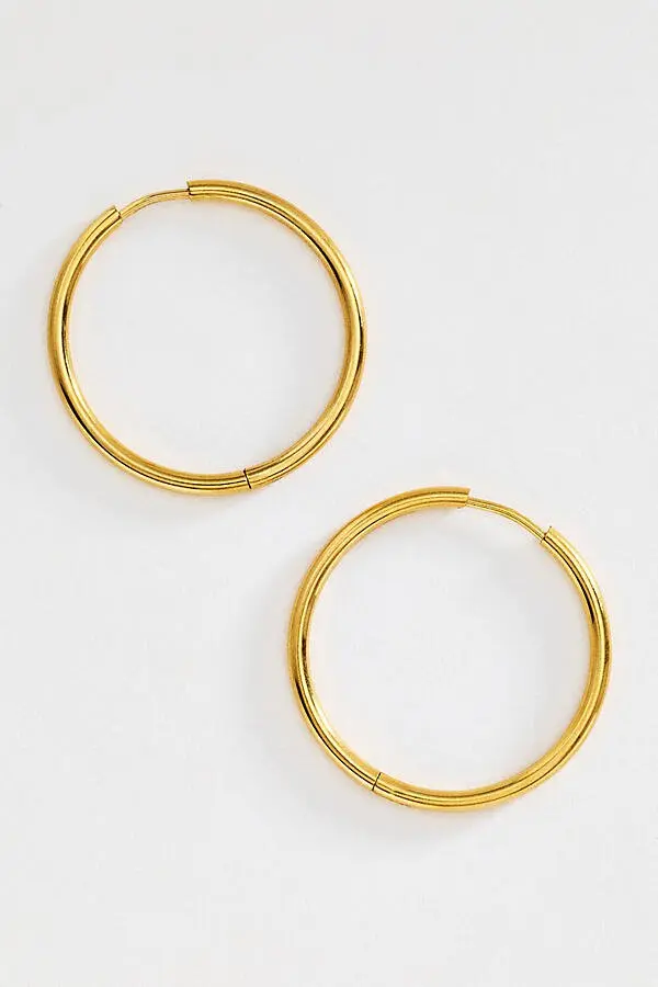 Anthropologie Water-resistant Hoop Earrings - Gold