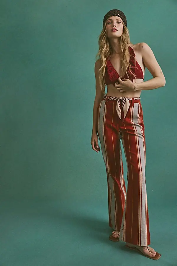 MATTHEW WILLIAMSON X FREE PEOPLE Mirador Striped Bootcut