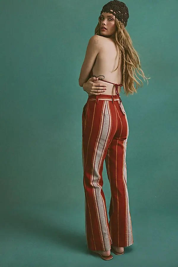 MATTHEW WILLIAMSON X FREE PEOPLE Mirador Striped Bootcut