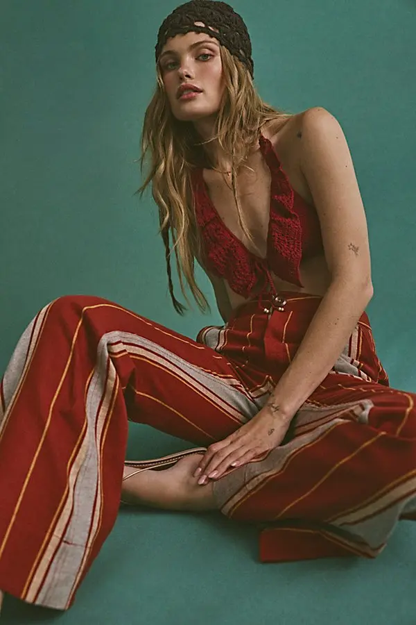 MATTHEW WILLIAMSON X FREE PEOPLE Mirador Striped Bootcut