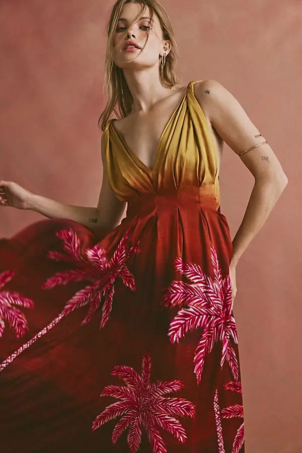MATTHEW WILLIAMSON X FREE PEOPLE Palma Printed Maxi Dress
