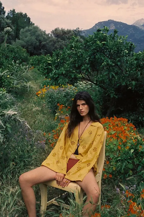 MATTHEW WILLIAMSON X FREE PEOPLE Mesquida Broderie Anglais - Golden Glow