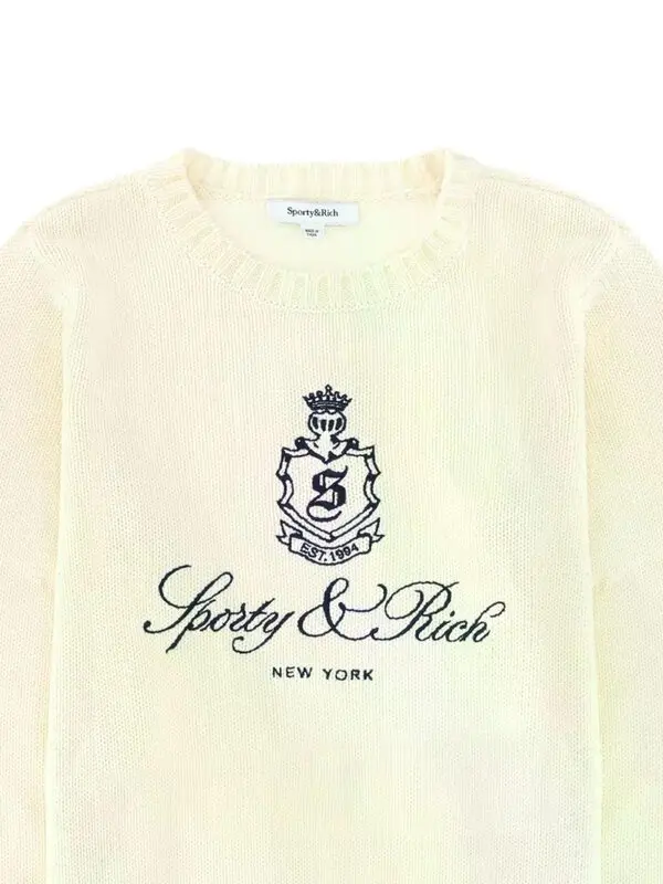 SPORTY & RICH Logo Knitted Sweater