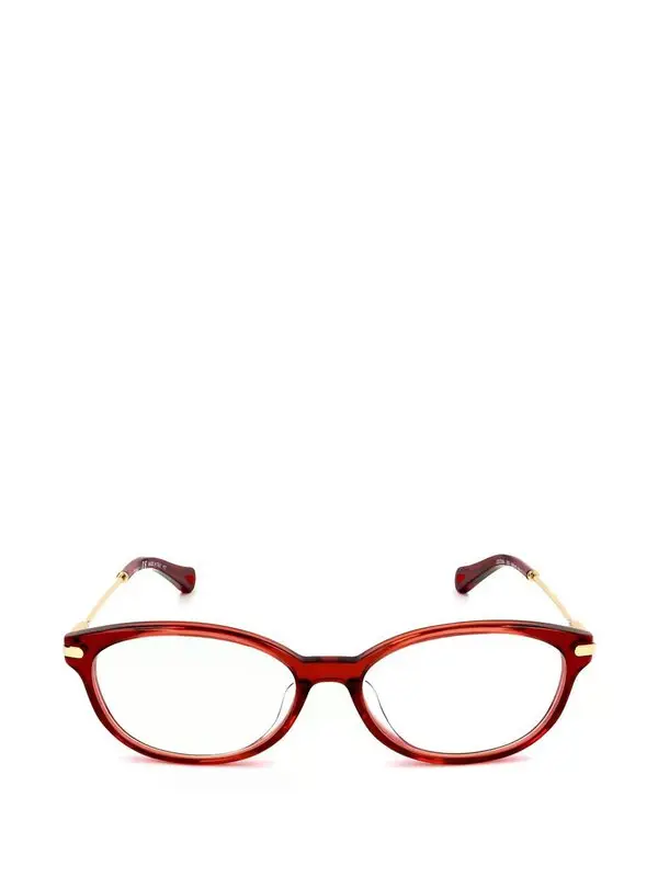 Chloé Oval Frame Eyeglasses - Red