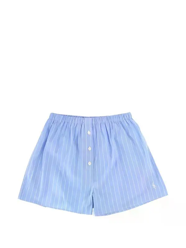SPORTY & RICH Striped Button Shorts