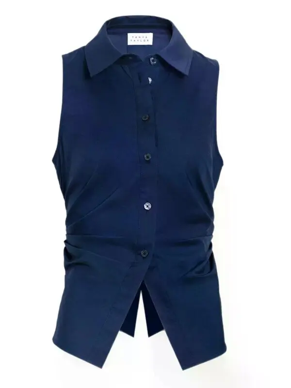 Tanya Taylor Hannah Sleeveless Gathered Top